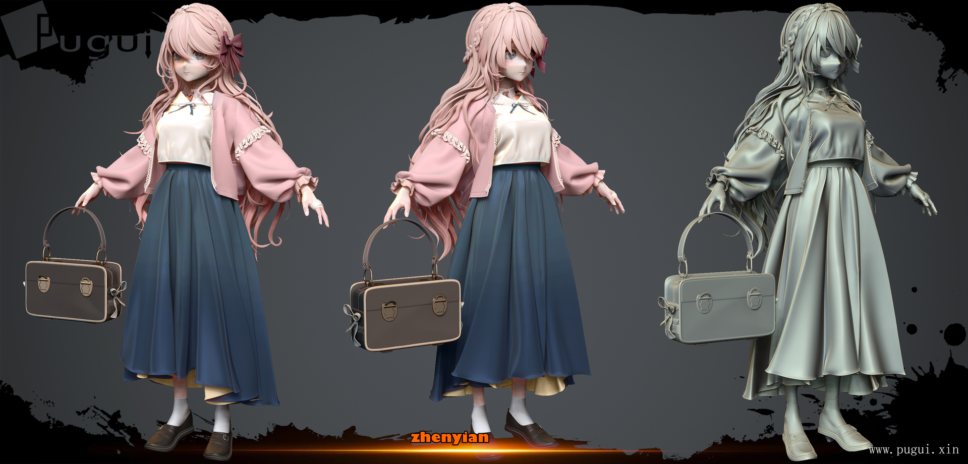 【pugui游戏】--17期角色精品班角色作品模型 - 角色/人物/生物 - 作品模型 - CG模型网