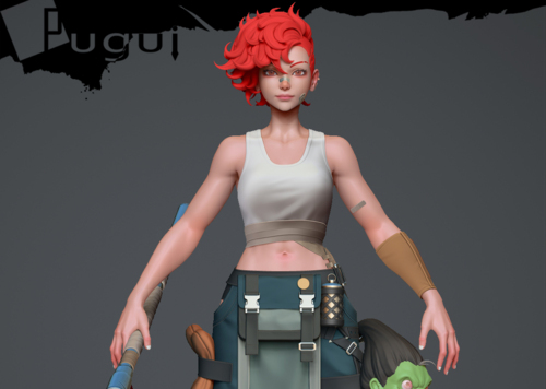 【pugui游戏】--17期角色精品班-学员作品模型 - 角色/人物/生物 - 作品模型 - CG模型网