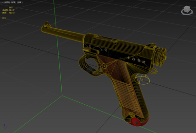 PBR 二战日本南部十四式手枪模型-枪械模型模型库-3D Studio(.3ds)模型下载-cg模型网