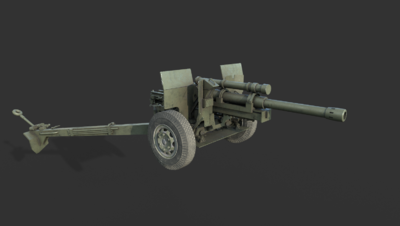 M2A1 105mm榴弹炮模型-火炮器械模型库-Maya(.ma/.mb)模型下载-cg模型网