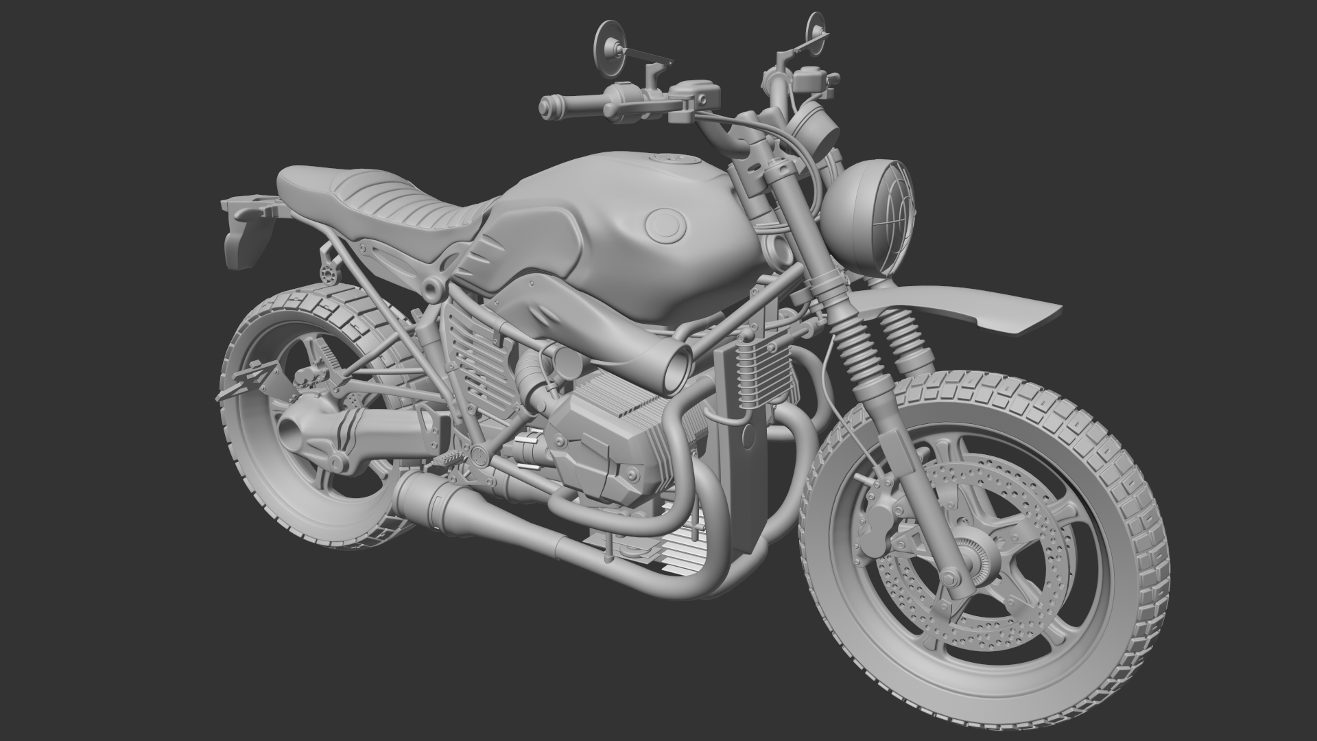 C4D宝马 BMW R-NineT建模渲染模型 - 工业/产品/道具 - 作品模型 - CG模型网