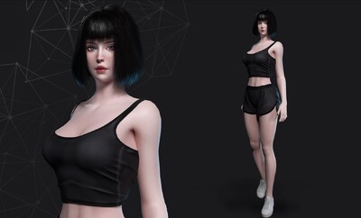 UE4/UE5性感 女学生美女模型-孩子-女模型库-FBX(.fbx)模型下载-cg模型网