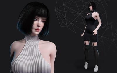 UE4/UE5性感 女学生美女模型-孩子-女模型库-FBX(.fbx)模型下载-cg模型网