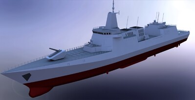 055B驱逐舰 电磁炮模型-军舰模型库-SolidWorks(.sldprt/.sldasm/.slddrw)模型下载-cg模型网