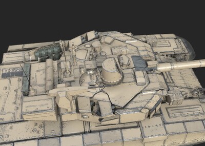 PBR 乌克兰模型-装甲车／坦克模型库-3D Studio(.3ds)模型下载-cg模型网