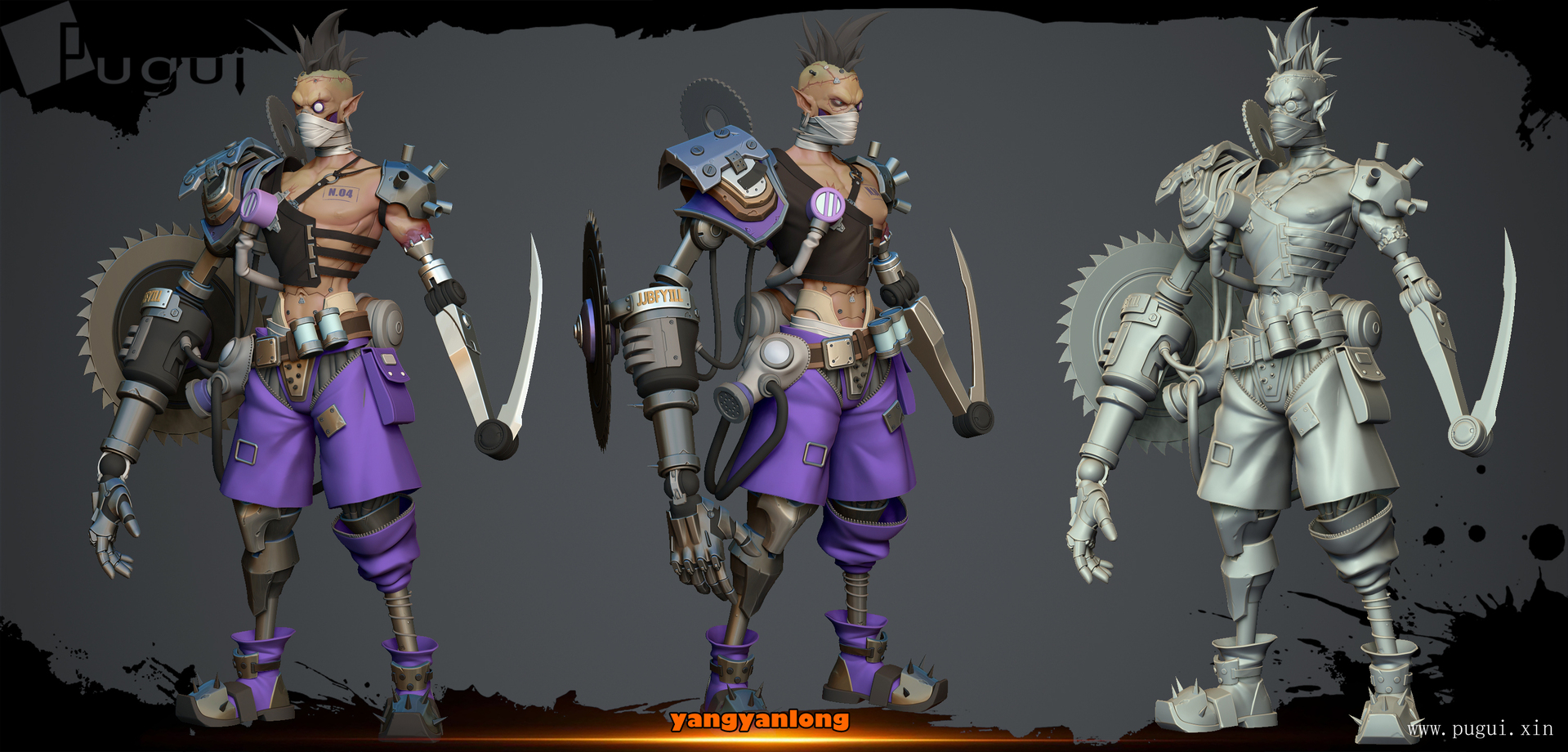 【pugui游戏】--17期角色精品班-学员作品模型 - 角色/人物/生物 - 作品模型 - CG模型网