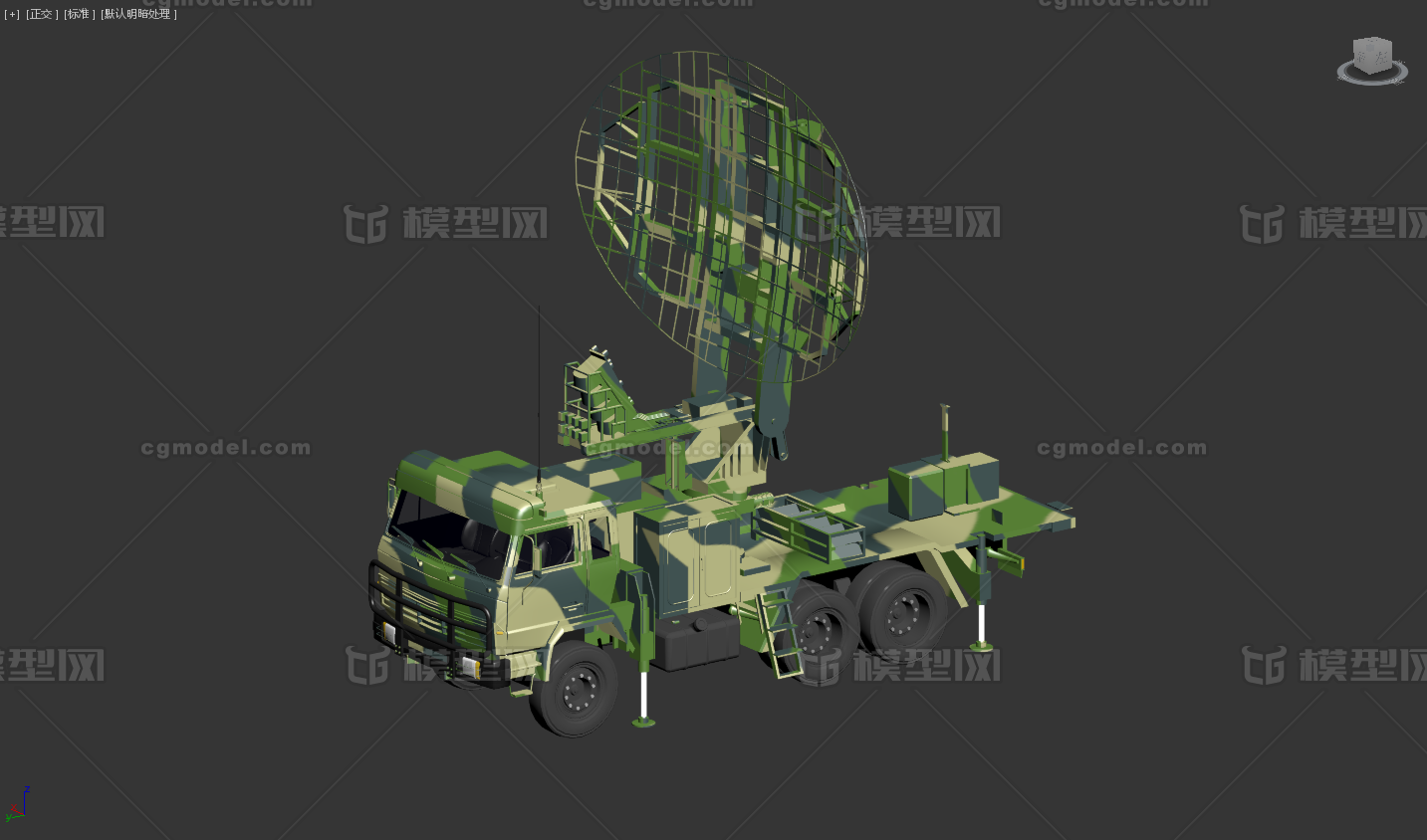 中国HGR106中低空目标指示雷达模型-火炮器械模型库-3ds Max(.max)模型下载-cg模型网
