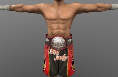 WWC 拳击冠军模型-男人模型库-FBX(.fbx)模型下载-cg模型网