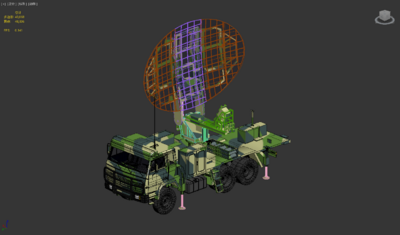 中国HGR106中低空目标指示雷达模型-火炮器械模型库-3ds Max(.max)模型下载-cg模型网