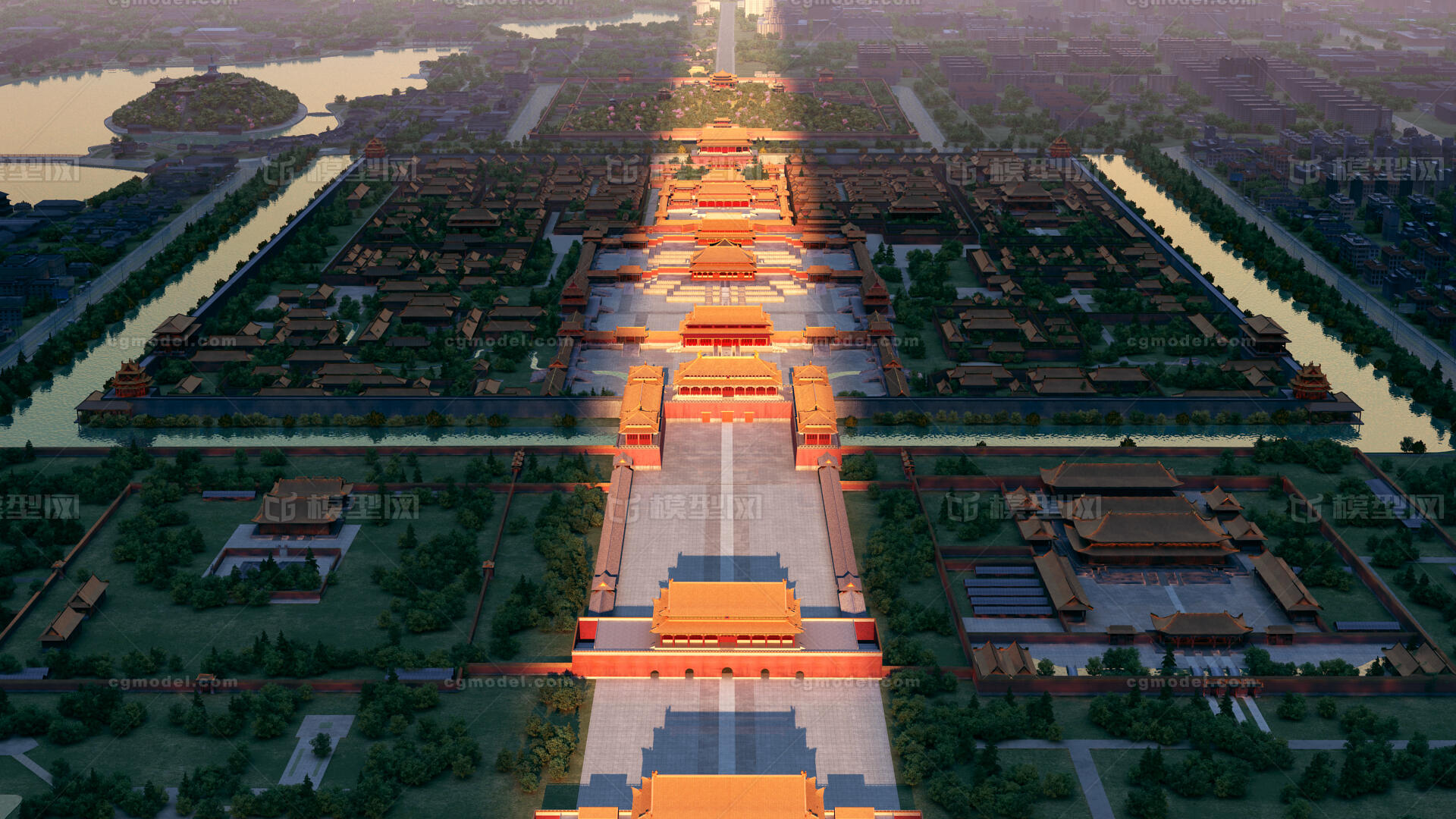 写实故宫 紫禁城模型-现代场景模型库-3ds Max(.max)模型下载-cg模型网