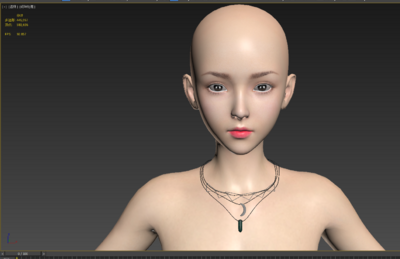 中国风古典美女高马尾瓜子脸桃花眼日式卡通动漫女刺客女杀手模型-女人模型库-3ds Max(.max)模型下载-cg模型网