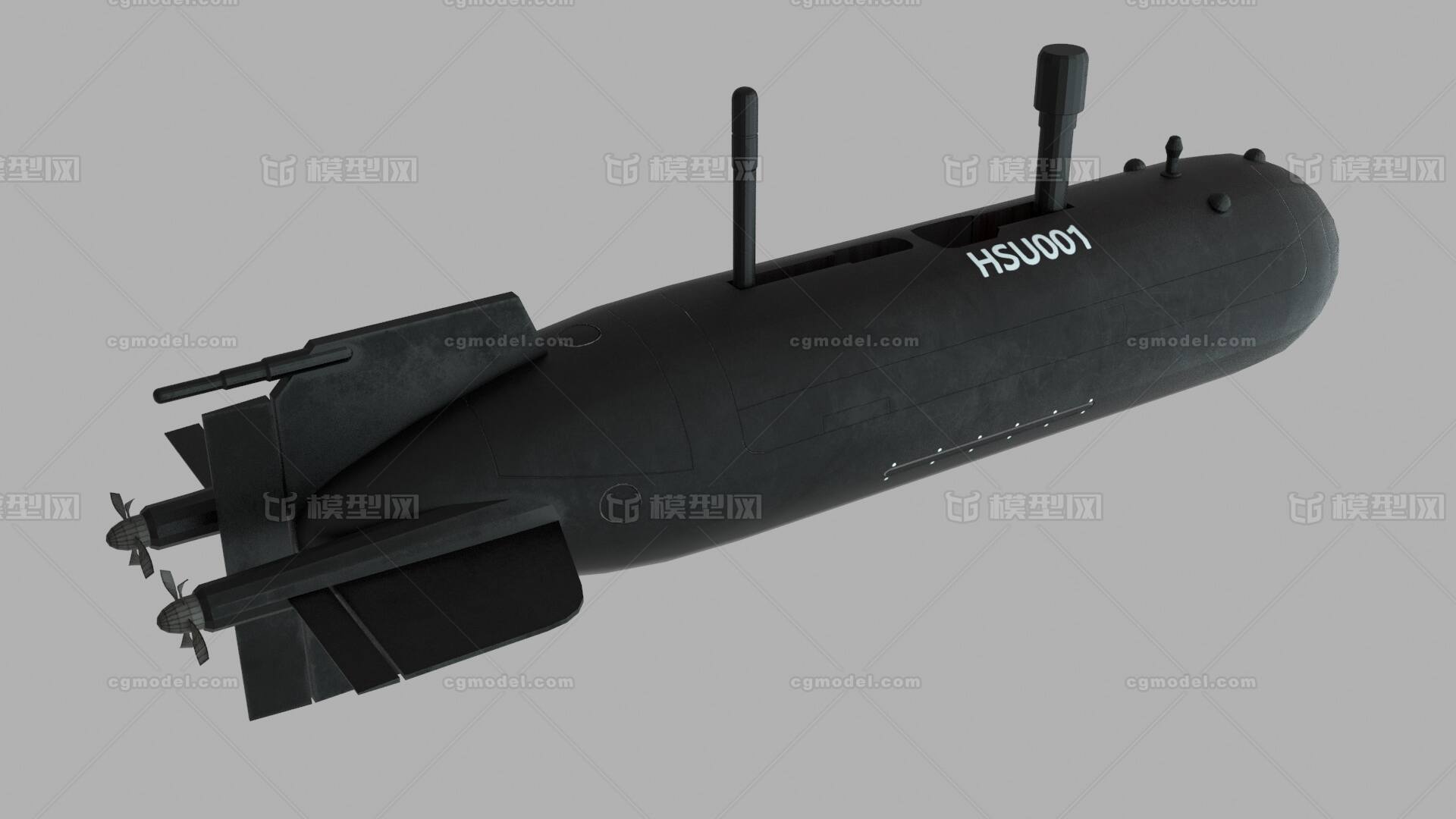 hsu001无人潜航器模型-无人机模型库-3ds Max(.max)模型下载-cg模型网