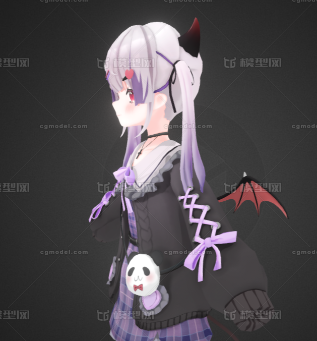 二次元 萝莉模型-女人模型库-Maya(.ma/.mb)模型下载-cg模型网