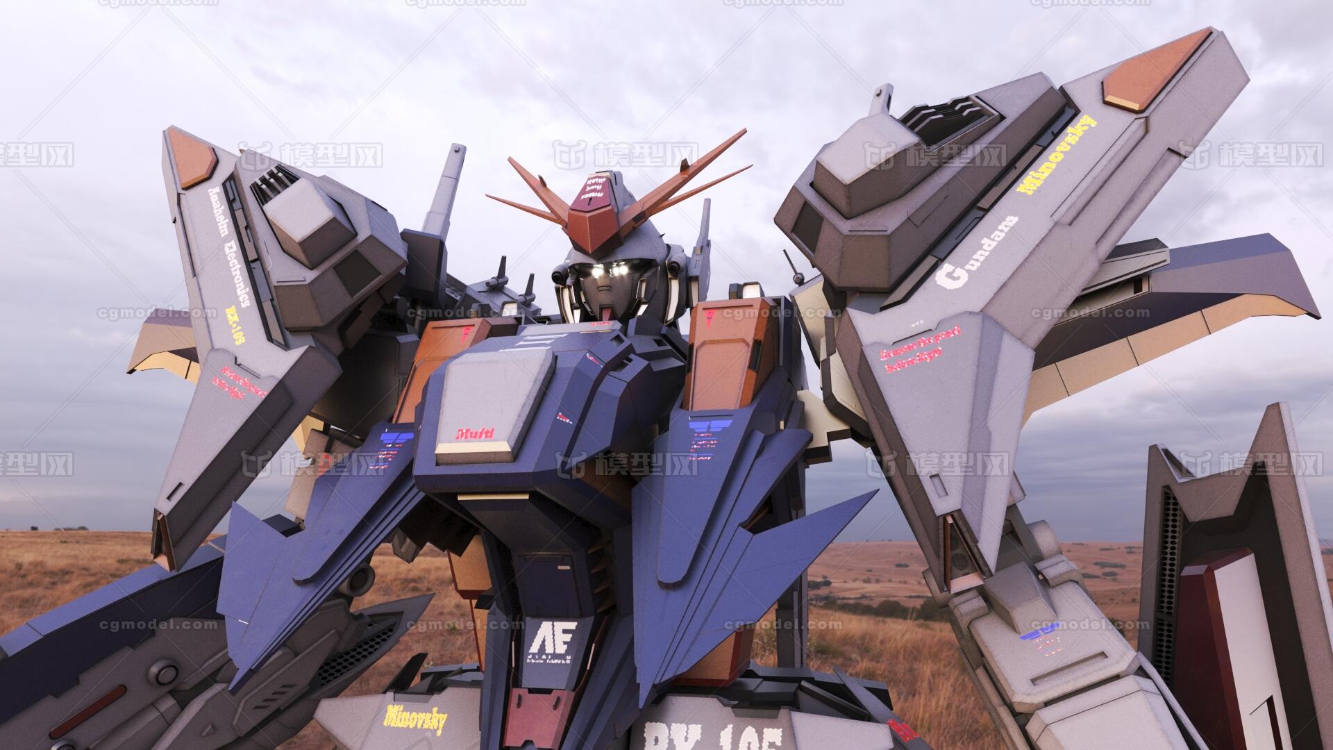 高达 RX-105模型-机器人／机甲模型库-FBX(.fbx)模型下载-cg模型网