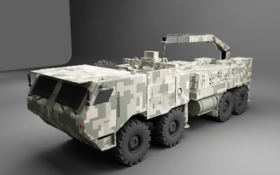 陕汽解放军三代8X8重型战术军车 (HMV3)模型-货运车模型库-3ds Max(.max)模型下载-cg模型网