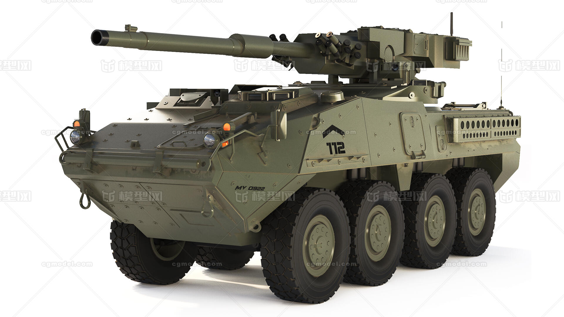 M1128移动火炮 M1128模型-装甲车／坦克模型库-3ds Max(.max)模型下载-cg模型网