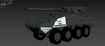 M1128移动火炮 M1128模型-装甲车／坦克模型库-3ds Max(.max)模型下载-cg模型网