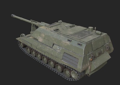 【假想敌】PBR 四涂装模型-火炮器械模型库-3D Studio(.3ds)模型下载-cg模型网