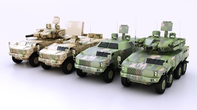 CS-SA5 30毫米轮式自行高炮系统模型-火炮器械模型库-3ds Max(.max)模型下载-cg模型网