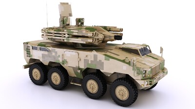 CS-SA5 30毫米轮式自行高炮系统模型-火炮器械模型库-3ds Max(.max)模型下载-cg模型网