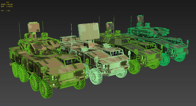 CS-SA5 30毫米轮式自行高炮系统模型-火炮器械模型库-3ds Max(.max)模型下载-cg模型网