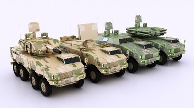 CS-SA5 30毫米轮式自行高炮系统模型-火炮器械模型库-3ds Max(.max)模型下载-cg模型网