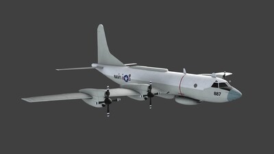 EP-3E电子战侦察机模型-军用飞机模型库-3ds Max(.max)模型下载-cg模型网