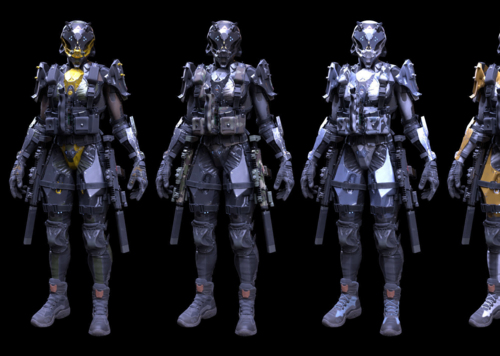 科幻机甲 小萝莉 带绑定模型 女人模型库 3ds Max Max 模型下载 Cg模型网