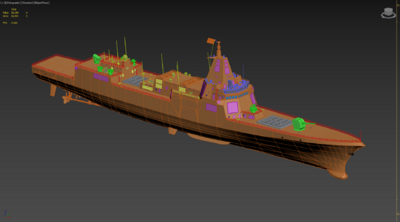 055型导弹驱逐舰模型-军舰模型库-FBX(.fbx)模型下载-cg模型网