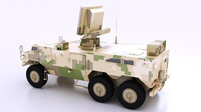 CS-SA5 30毫米轮式自行高炮指挥车模型-火炮器械模型库-3ds Max(.max)模型下载-cg模型网