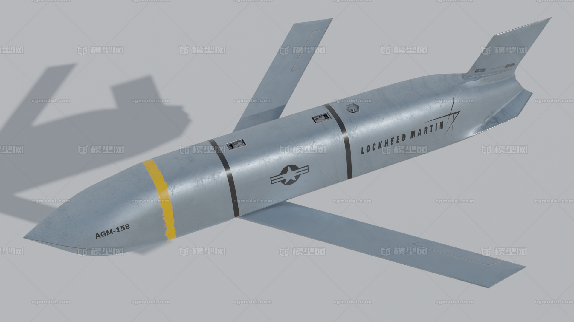 PBR低模 AGM-158联合防区外空地导弹模型-其他器械模型库-Blender(.blend)模型下载-cg模型网