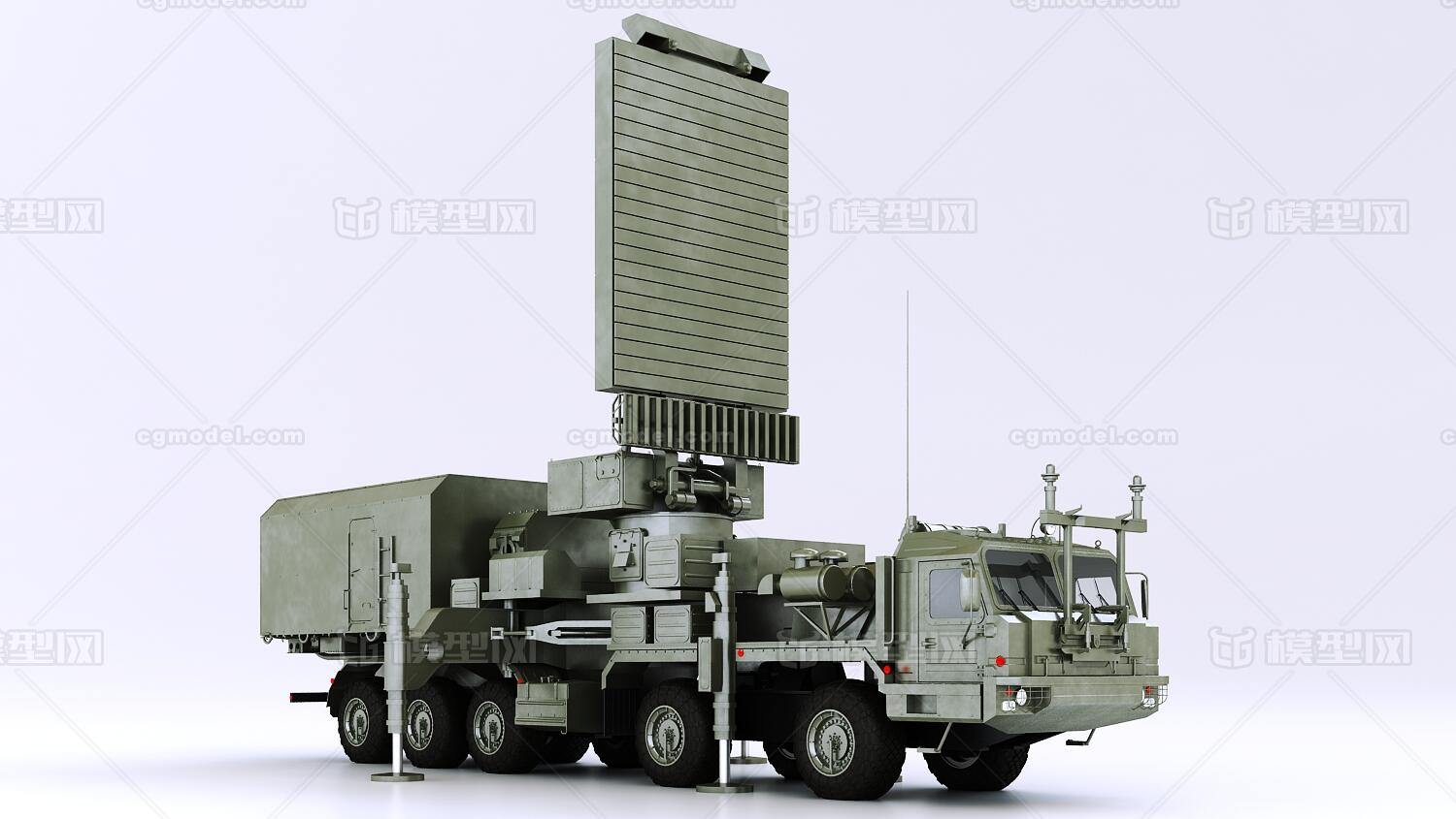S-500普罗米修斯防空导弹系统 96L6搜索雷达模型-火炮器械模型库-3ds Max(.max)模型下载-cg模型网