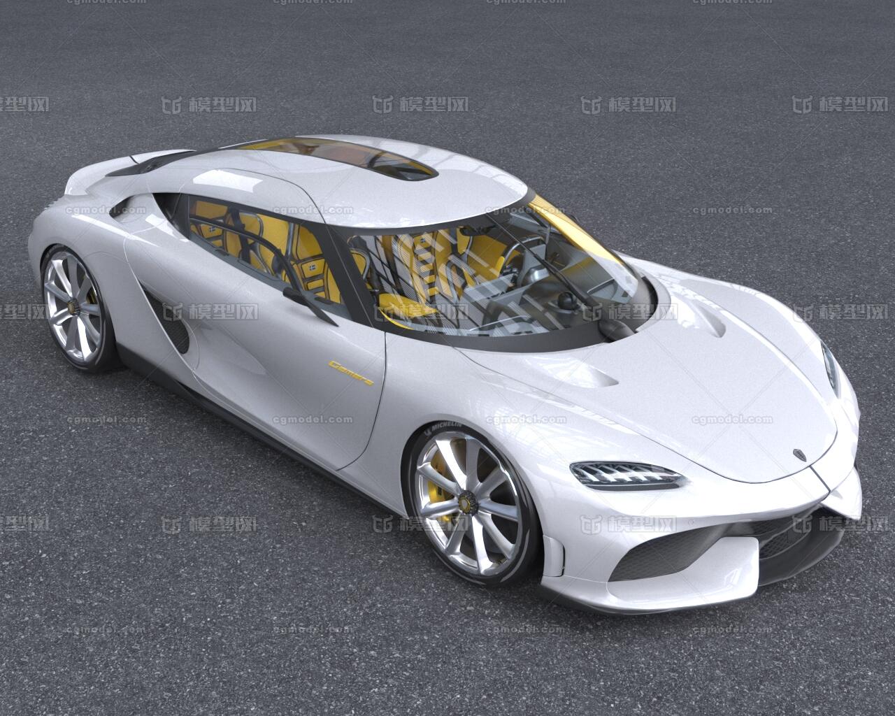 KoenigseggGemera柯尼塞格杰梅拉豪车超跑模型-赛车/跑车模型库-FBX(.fbx)模型下载-cg模型网