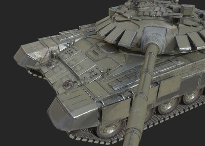 PBR 俄罗斯T-72B3型主战坦克模型-装甲车／坦克模型库-3D Studio(.3ds)模型下载-cg模型网