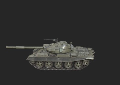 PBR 苏联T-62型主战坦克模型-装甲车／坦克模型库-3D Studio(.3ds)模型下载-cg模型网
