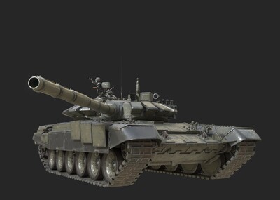 PBR 俄罗斯T-72B3型主战坦克模型-装甲车／坦克模型库-3D Studio(.3ds)模型下载-cg模型网