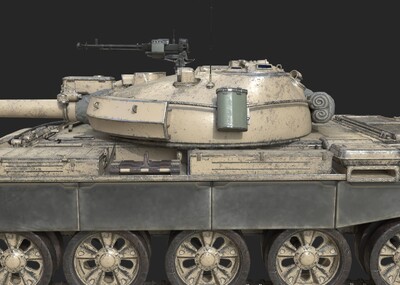 PBR 苏联T-62型主战坦克模型-装甲车／坦克模型库-3D Studio(.3ds)模型下载-cg模型网