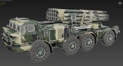 BM-27 Uragan模型-装甲车／坦克模型库-3ds Max(.max)模型下载-cg模型网