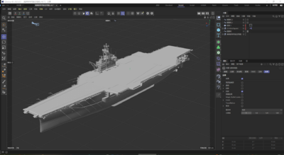 次世代 PBR模型-军舰模型库-OBJ(.obj/.mtl)模型下载-cg模型网