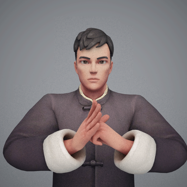 （原创）中山装少年@表情绑定和武打动作模型-男人模型库-3ds Max(.max)模型下载-cg模型网