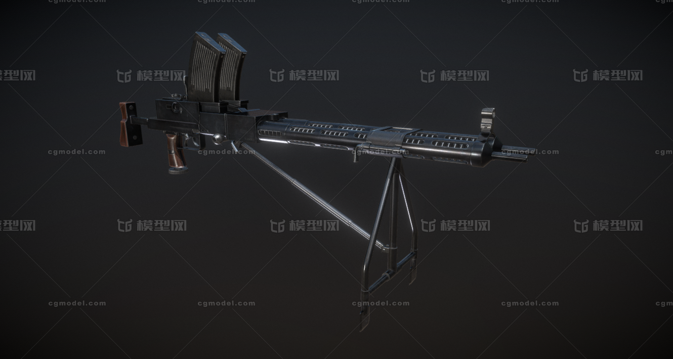 ZB26轻机枪 捷克造轻机枪模型-枪械模型模型库-Blender(.blend)模型下载-cg模型网