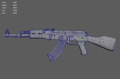 AK-47 AK模型-枪械模型模型库-FBX(.fbx)模型下载-cg模型网