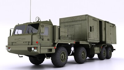 S-500普罗米修斯防空导弹 77T6多模式搜索雷达模型-火炮器械模型库-3ds Max(.max)模型下载-cg模型网