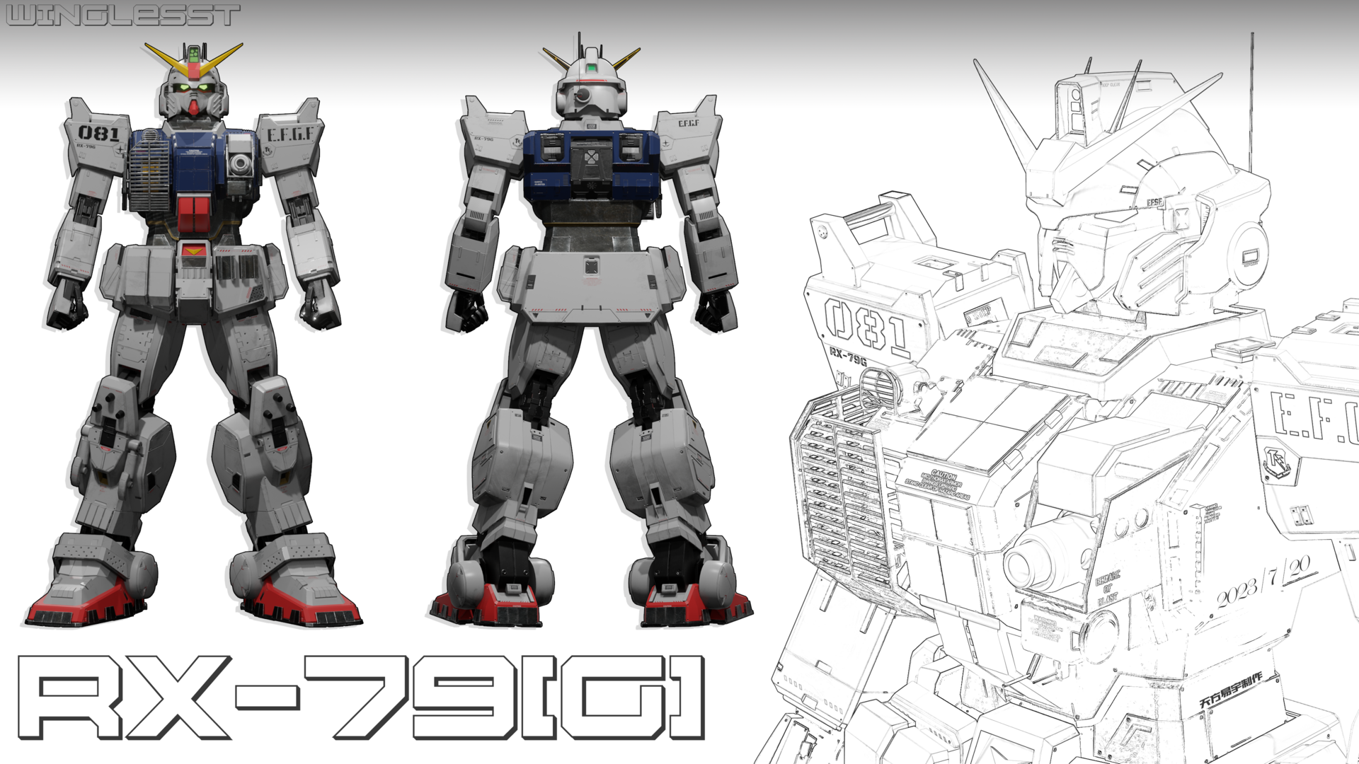 陆战高达RX-79[G] 建模渲染作品模型 - 游戏/影视/动画 - 作品模型 - CG模型网