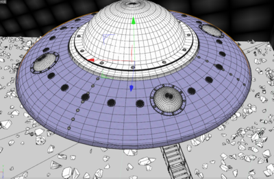 宇宙飞船 UFO模型-科幻场景模型库-Cinema 4D(.c4d)模型下载-cg模型网