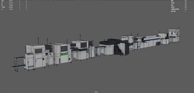 SMT生产线模型-工业设备模型库-Maya(.ma/.mb)模型下载-cg模型网