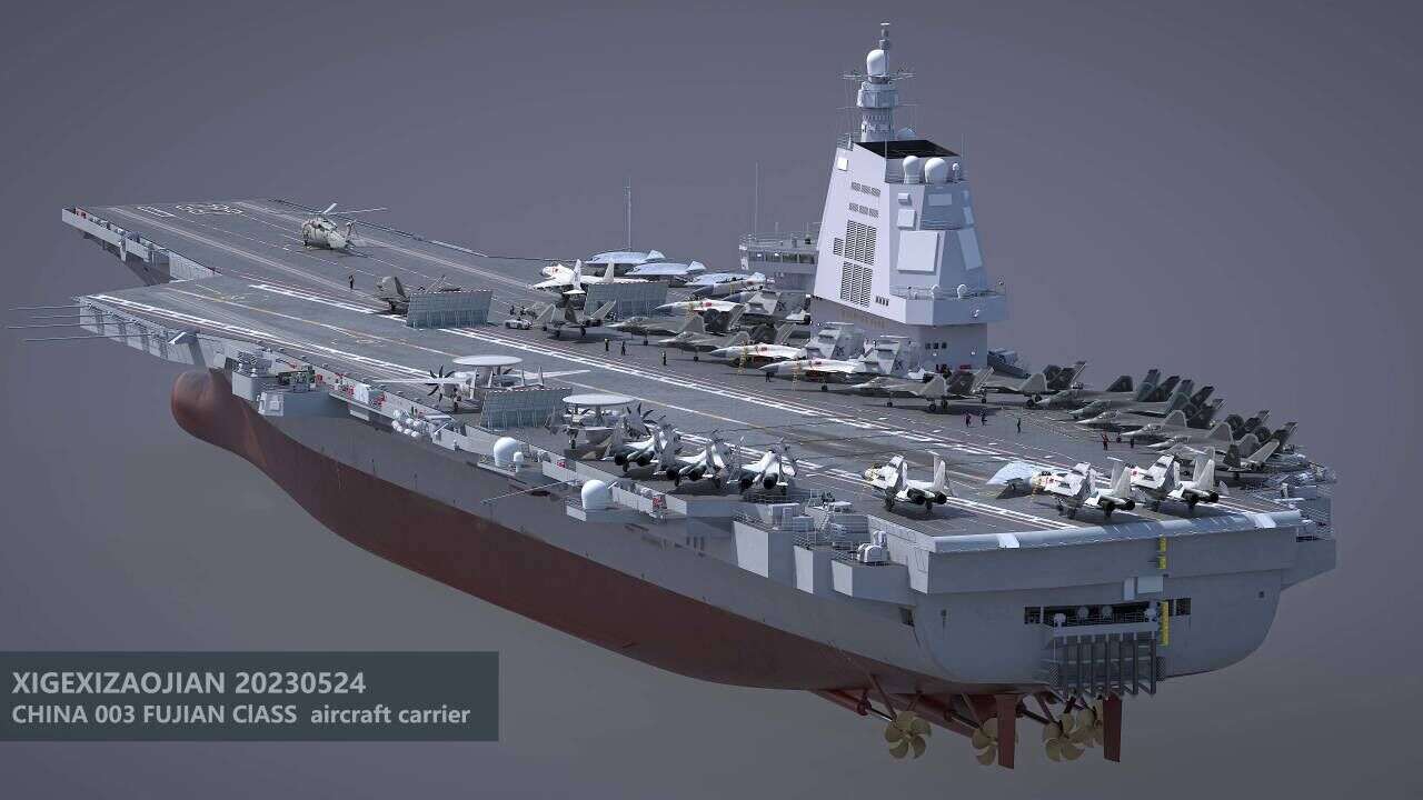 003福建舰，航空母舰CG动画！模型 - 游戏/影视/动画 - 作品模型 - CG模型网