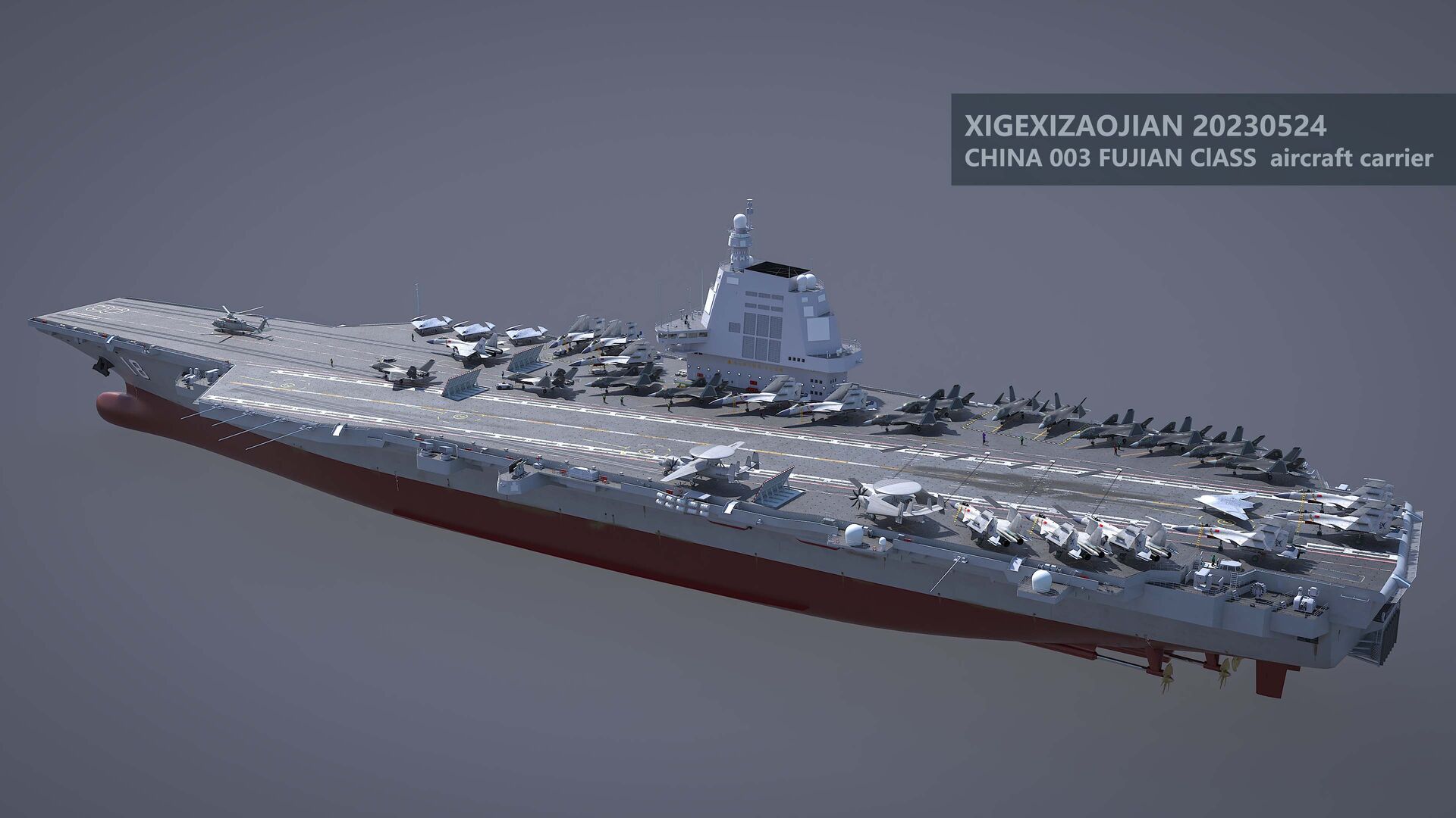 003福建舰，航空母舰CG动画！模型 - 游戏/影视/动画 - 作品模型 - CG模型网