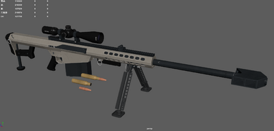 重型狙击步枪 巴雷特m82模型-枪械模型模型库-FBX(.fbx)模型下载-cg模型网