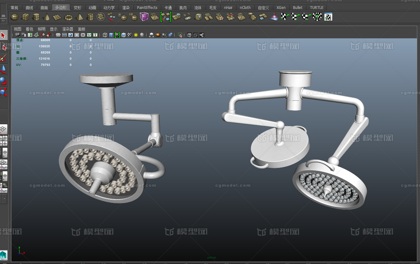无影手术灯 无影灯模型-医疗机械模型库-3ds Max(.max)模型下载-cg模型网